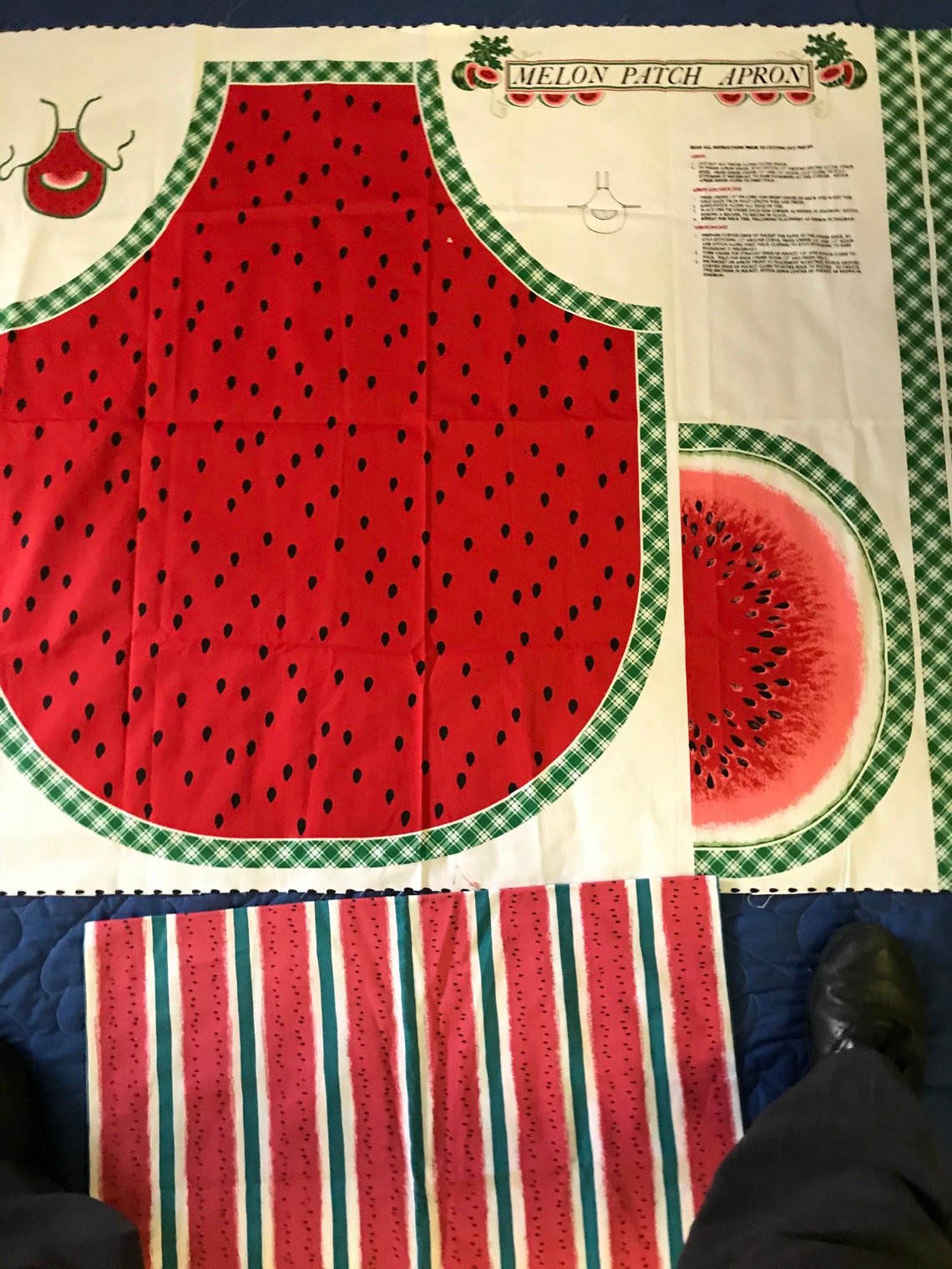 Watermelon Bundle: Apron, Sets of Two and Four Fabric Panels, 2 Yds ...