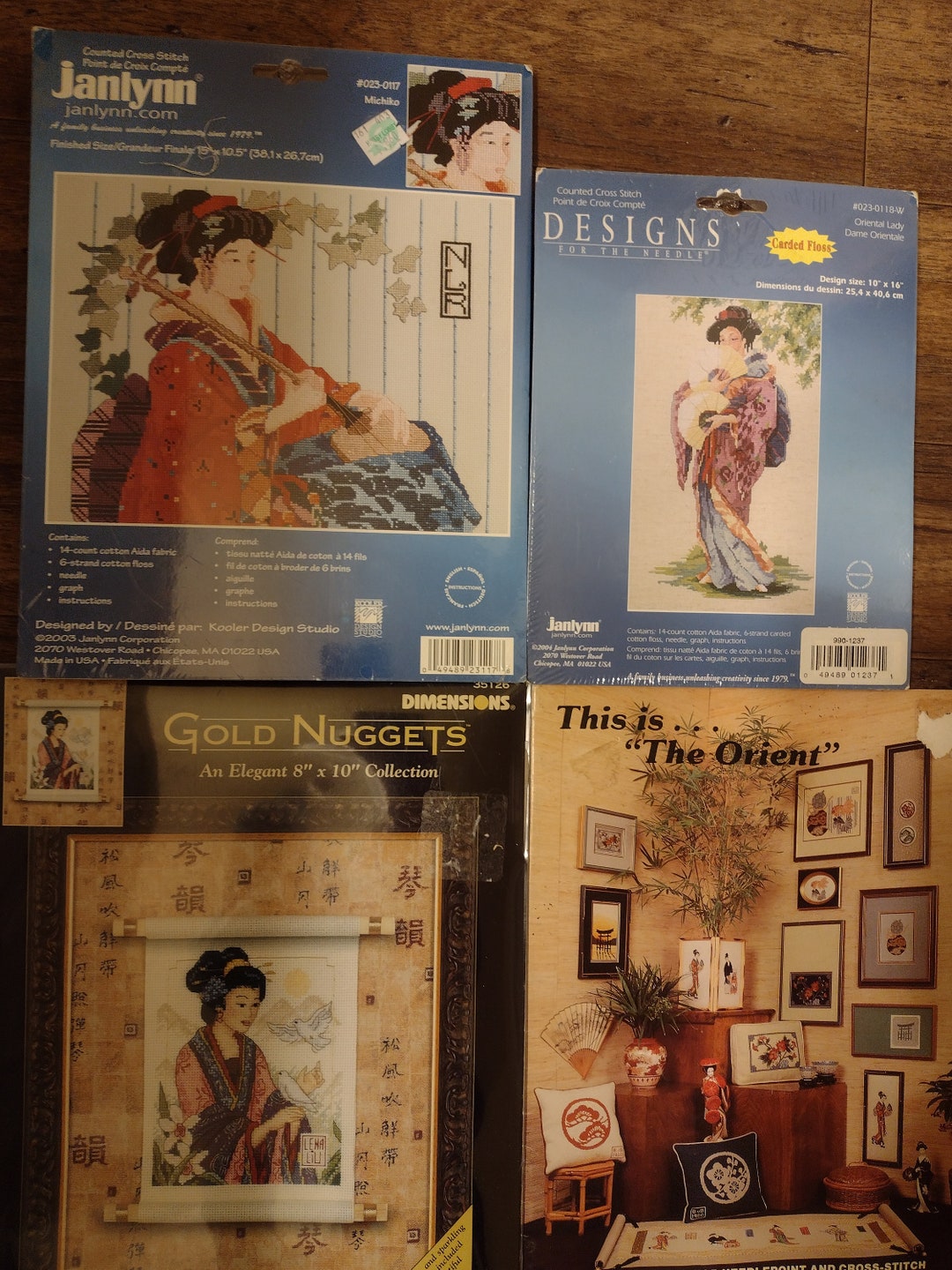 Three Japanese Kits Cross Stitch Kits Oriental Touch Lena Liu ...