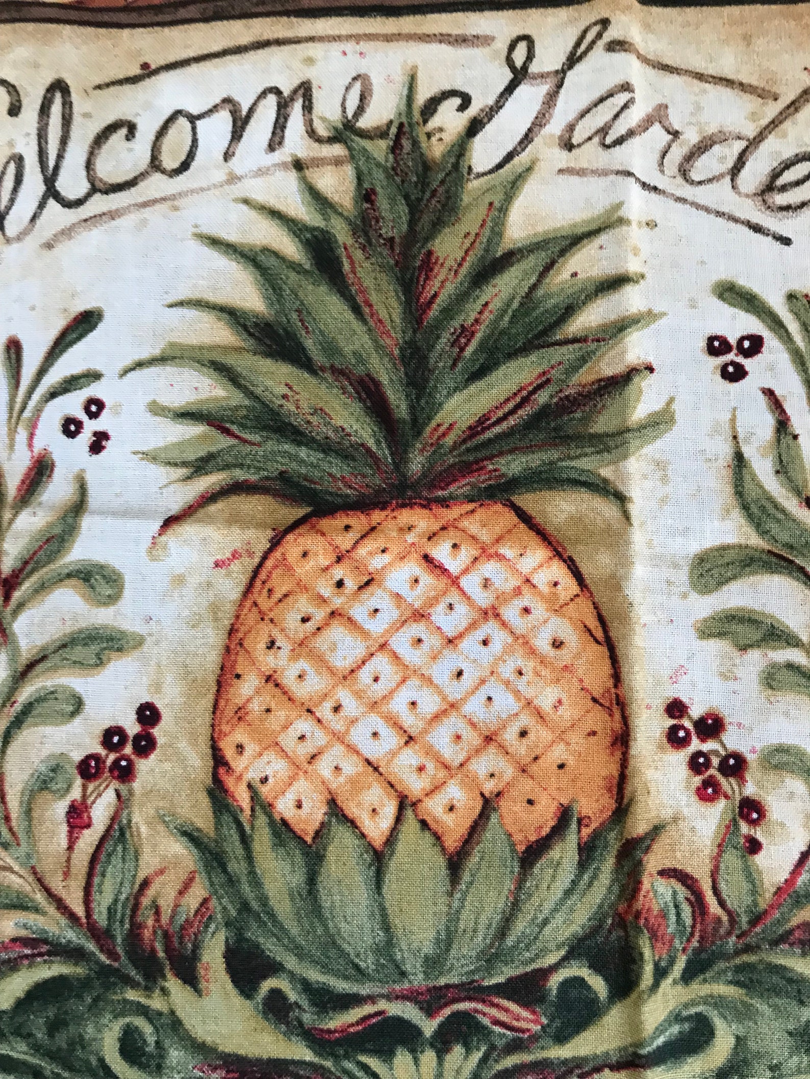 Susan Winget Fabric Panels Welcome Garden Pillow 70" X 44" Two Panels ...