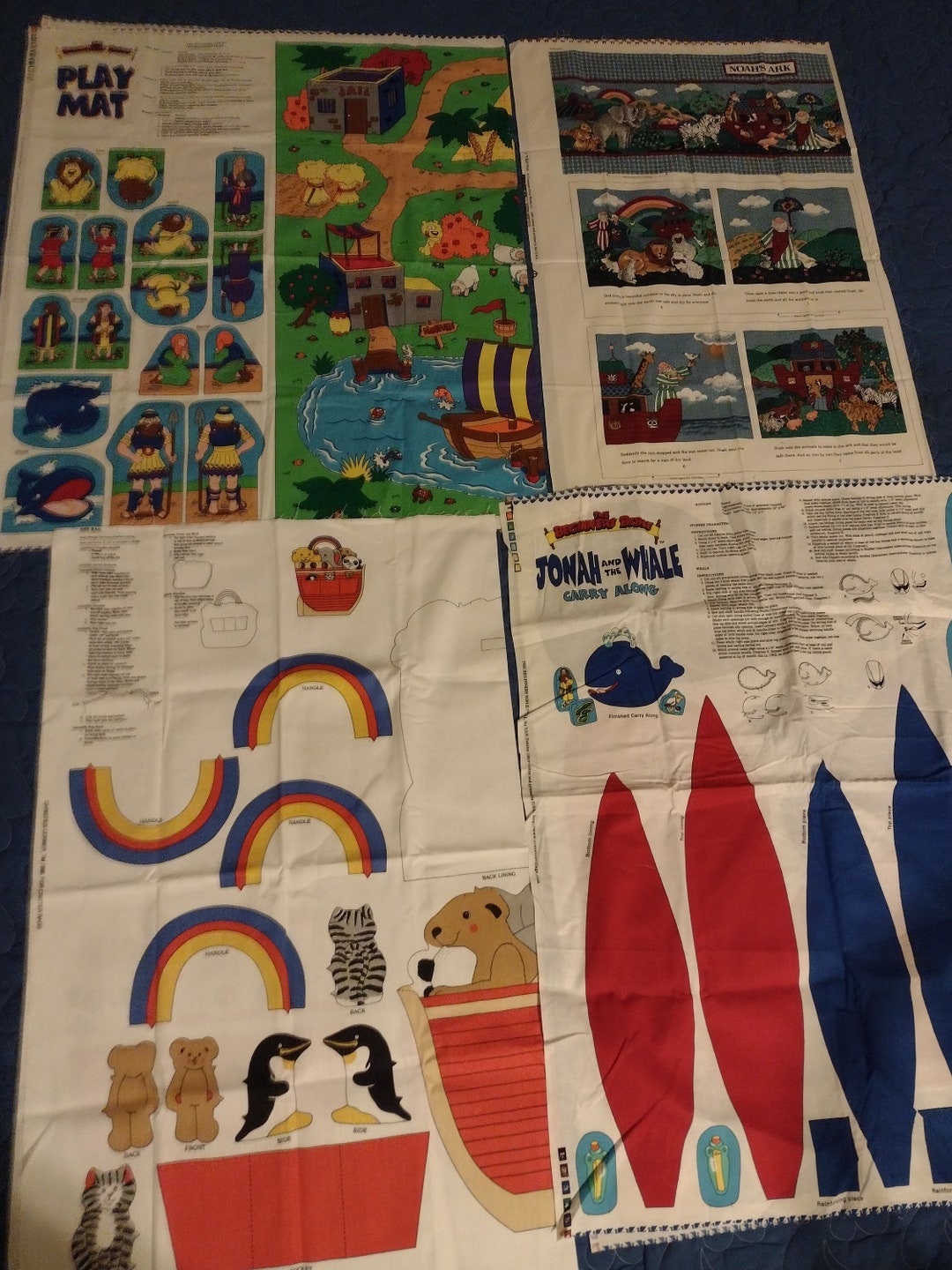 Bible Fabric Panels Beginner's Bible Play Mat, Noah's Ark Story Book ...