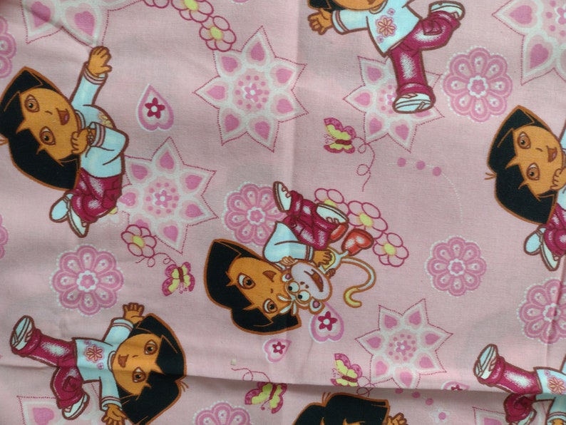 Two Dora the Explorer and Boots Fabrics Both 2005 Purple is 2.5 Yds ...