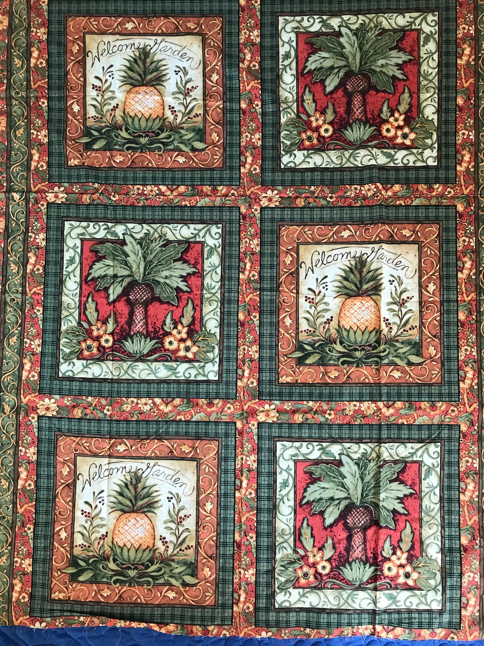 Susan Winget Fabric Panels Welcome Garden Pillow 70" X 44" Two Panels ...