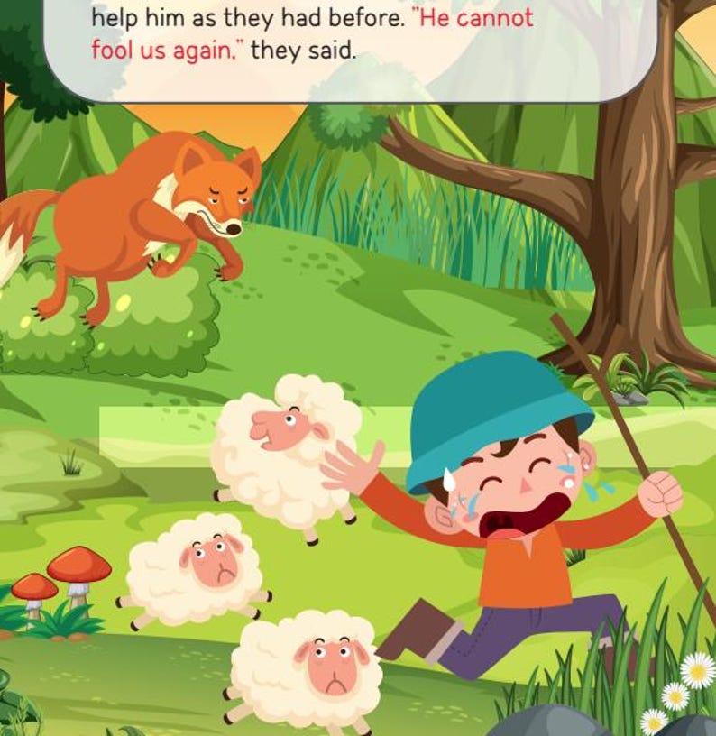 The Shepherd Boy and the Wolf: Illustrated Fable Ebook (digital ...