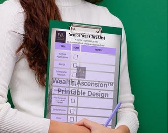 Senior Year Checklist Printable | High School Graduation Planner ...