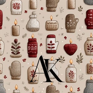 Festive Christmas Digital Paper: Seamless Holiday Pattern (digital ...