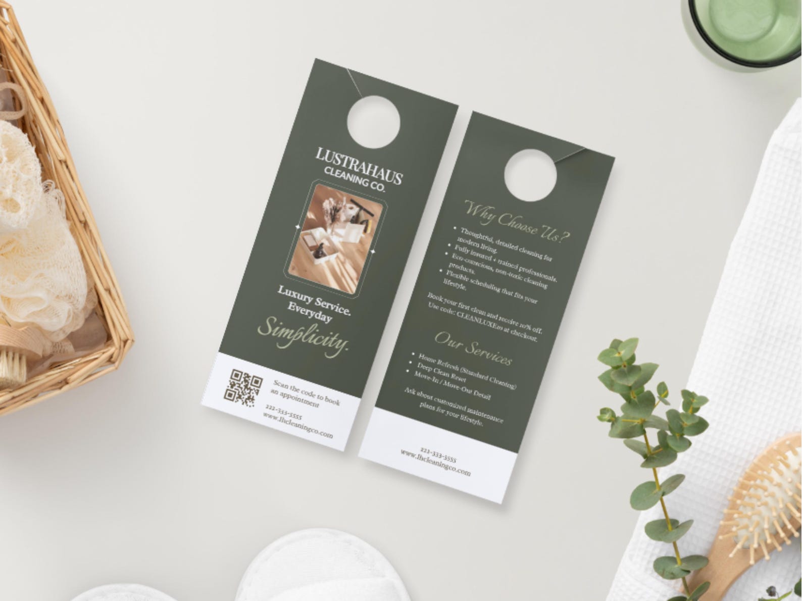 Cleaning Service Door Hanger: Cleaning Flyers for Housekeepers ...