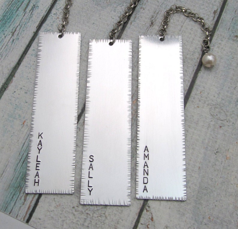 Personalized Bookmark Hand Stamped Bookmark Name Bookmark - Etsy