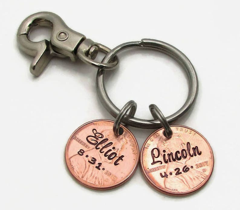 Personalized Keychain Hand Stamped Keychain Personalized - Etsy