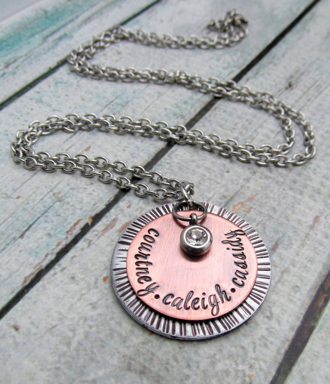 Personalized Mom Necklace Personalized Necklace Mixed Metal - Etsy