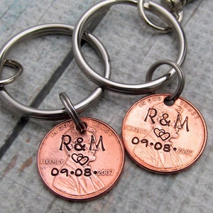 Personalized Couples Keychains Couples Keychain Set Hand - Etsy