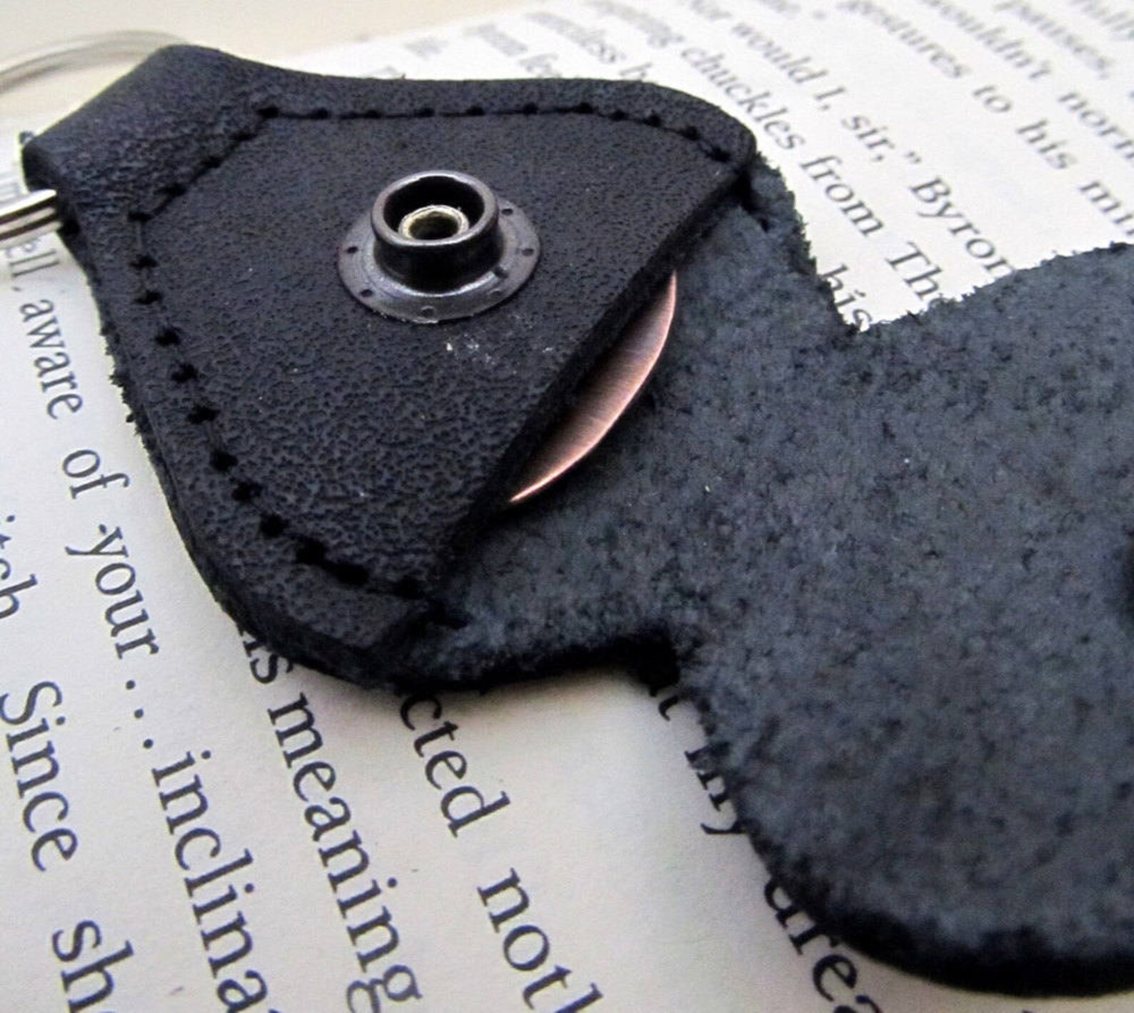 Custom Guitar Pick With Leather Keychain Holder Personalized - Etsy