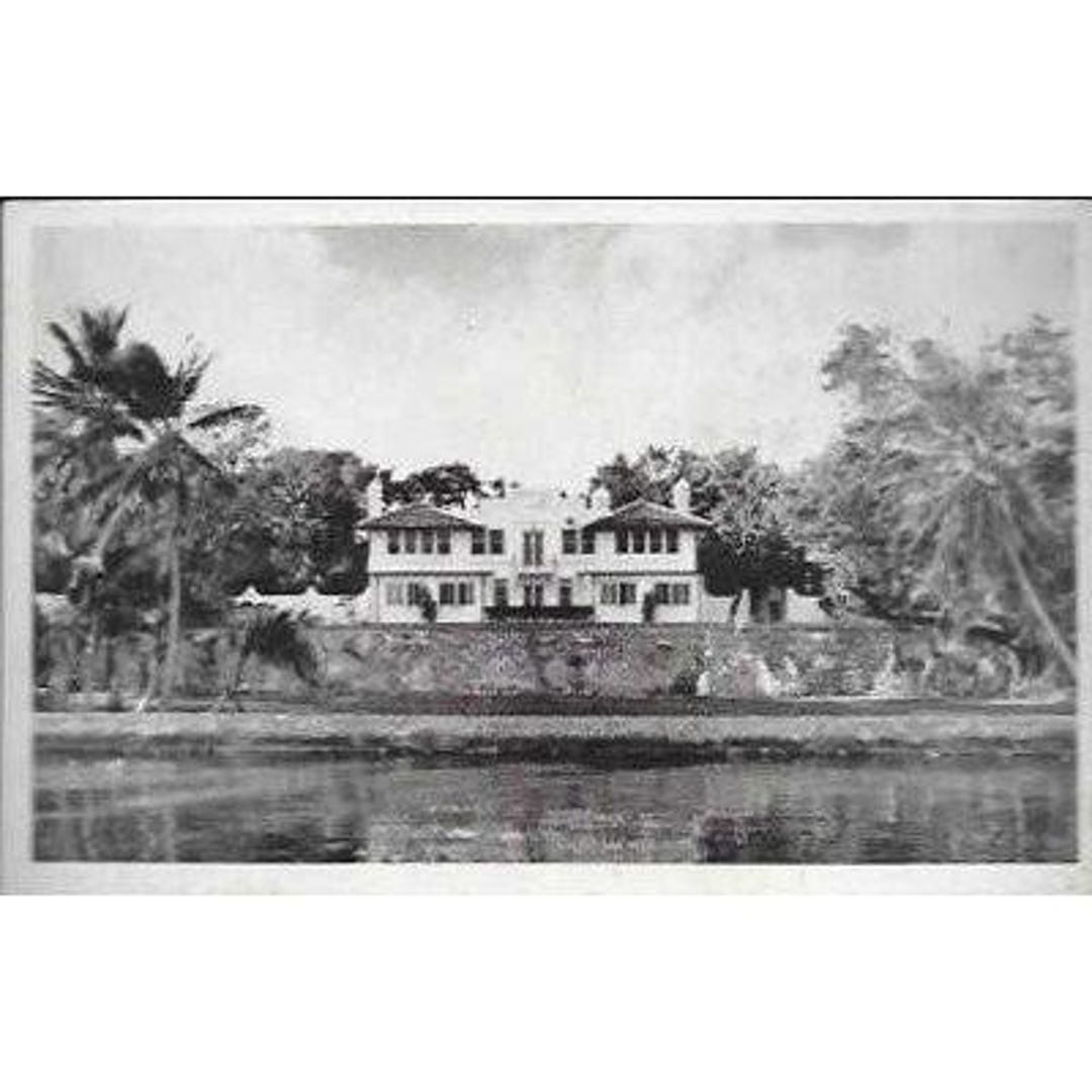 Vintage Postcard Villa Serena Palm Beach Florida William Jennings Byron ...