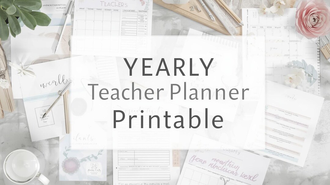Yearly Teacher Planner Printable | Daily, Weekly & Monthly Lesson ...