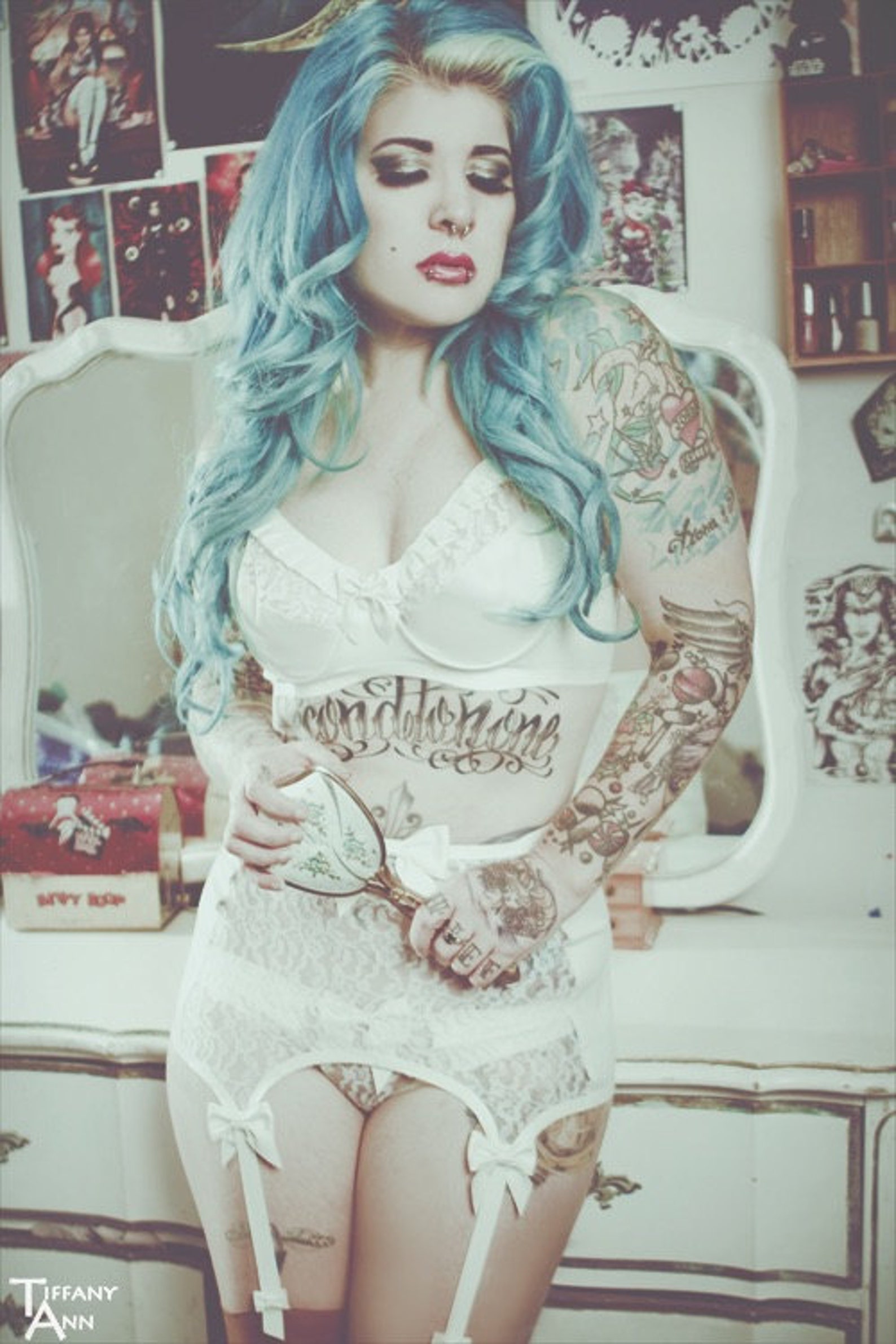 Starlet Lace and Latex Lingerie Set - Etsy