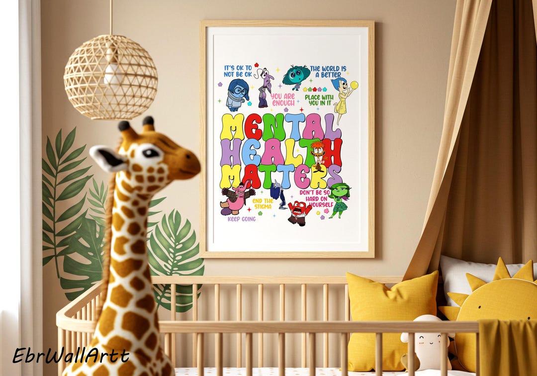 Inside Out Mental Health Matters Poster, Retro Groovy School Counselor ...