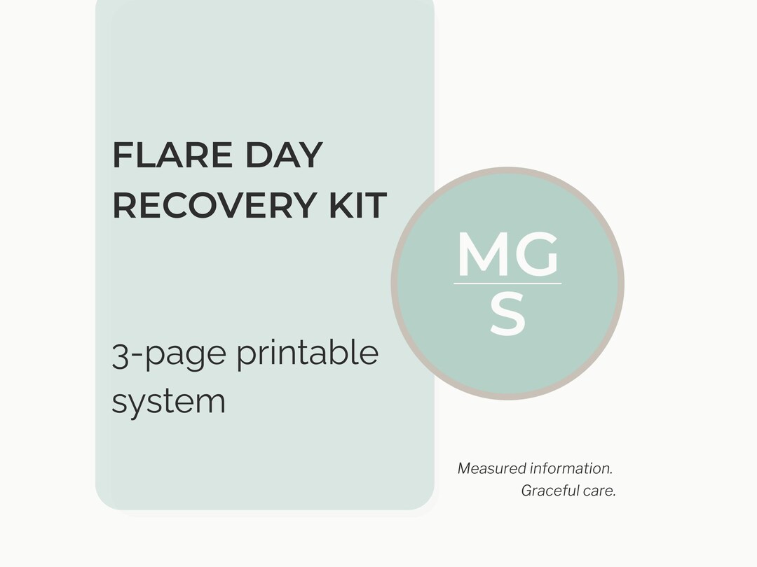 Flare Day Recovery Kit Printable | Chronic Illness Planner | Spoonie ...