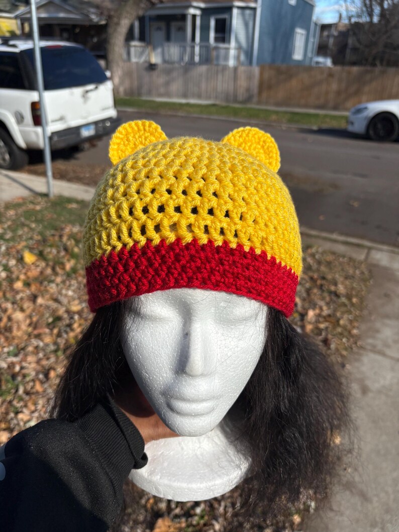 Handmade Crochet Winnie the Pooh Beanie - Etsy