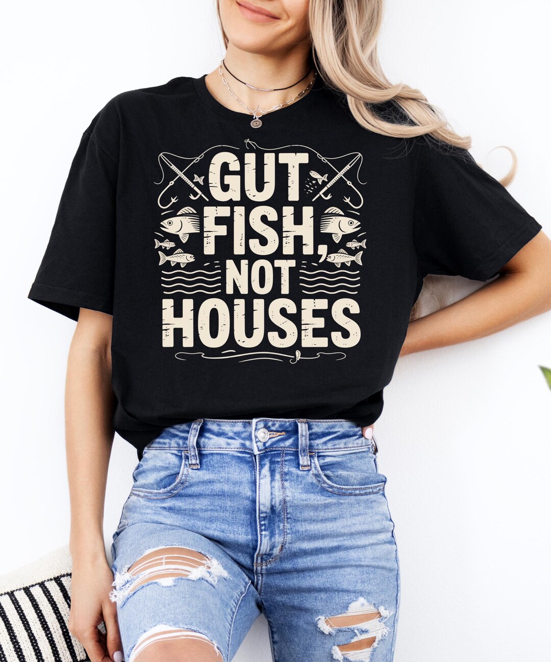 Gut Fish, Not Houses Coastal Conservation Short-sleeve Unisex T-shirt ...