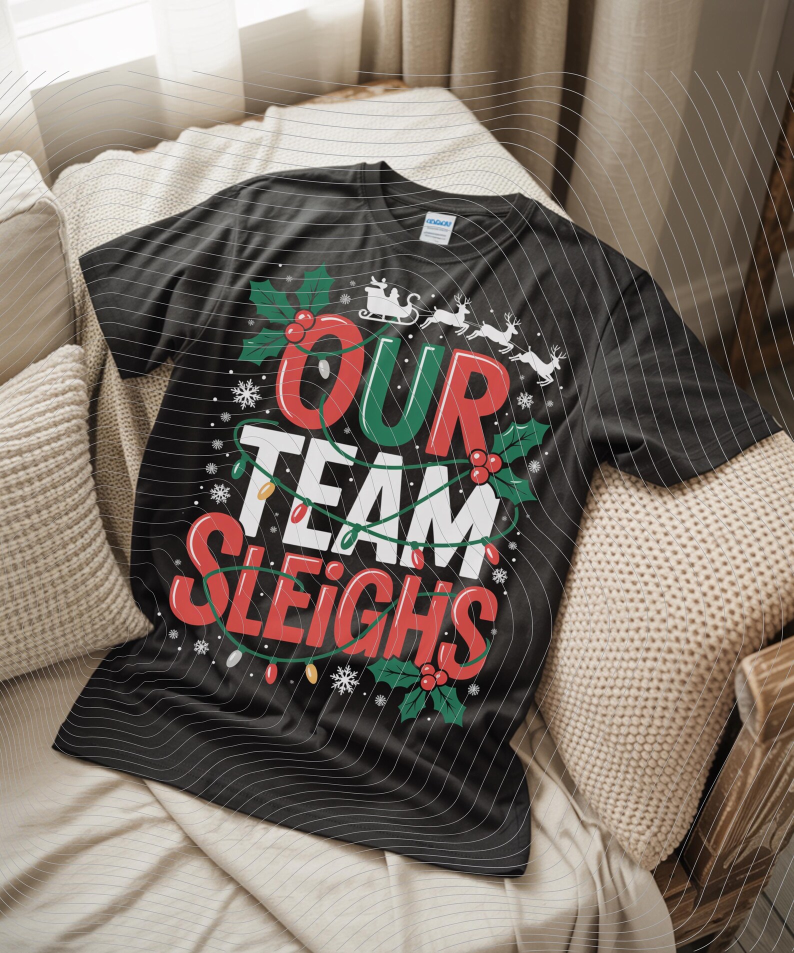 Our Team Sleighs Christmas Santa Reindeer Xmas Team Png - Etsy