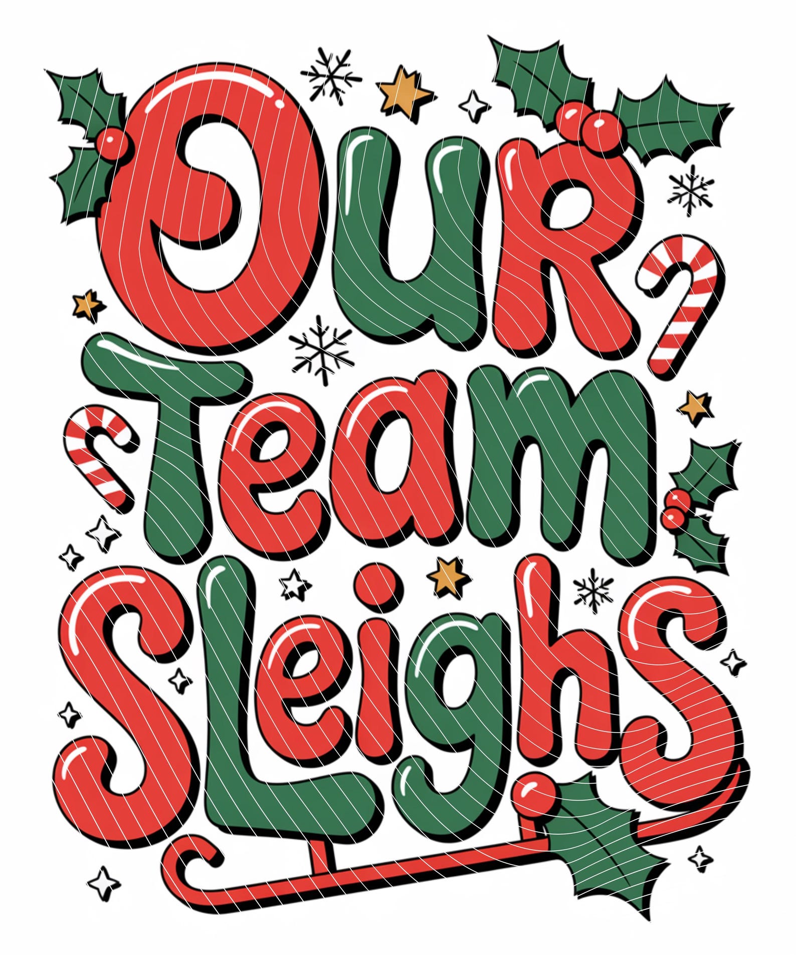 Our Team Sleighs Funny Christmas Work Team Holiday Matching PNG - Etsy