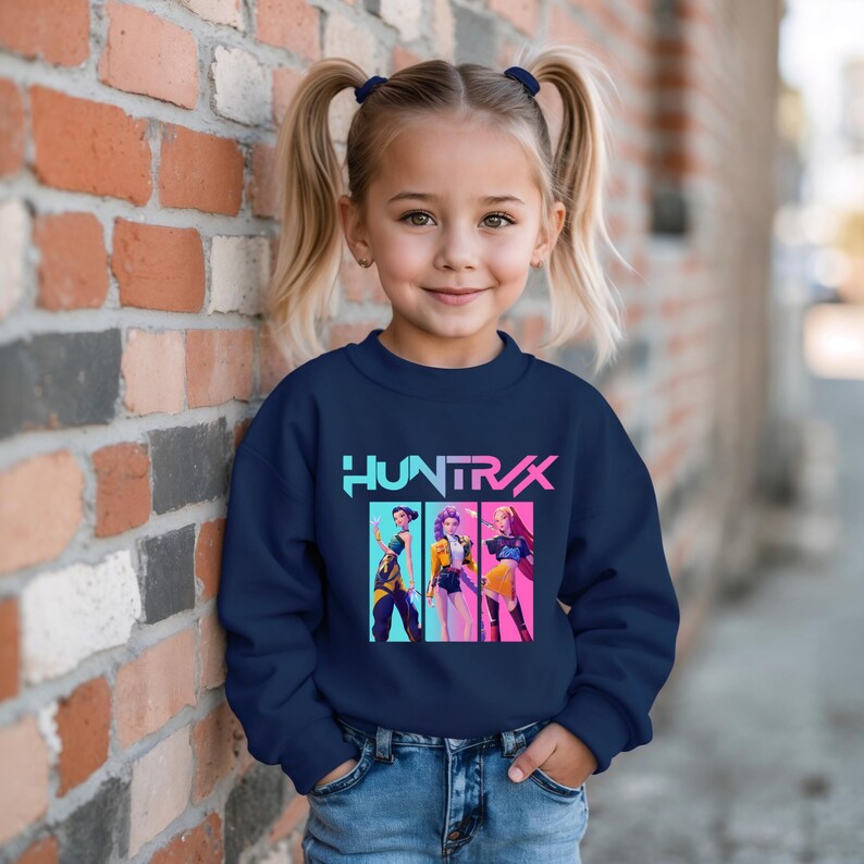 Huntrix Youth Shirt, Kpop Demon Hunter Sweatshirt, Huntrix Fan Gift ...