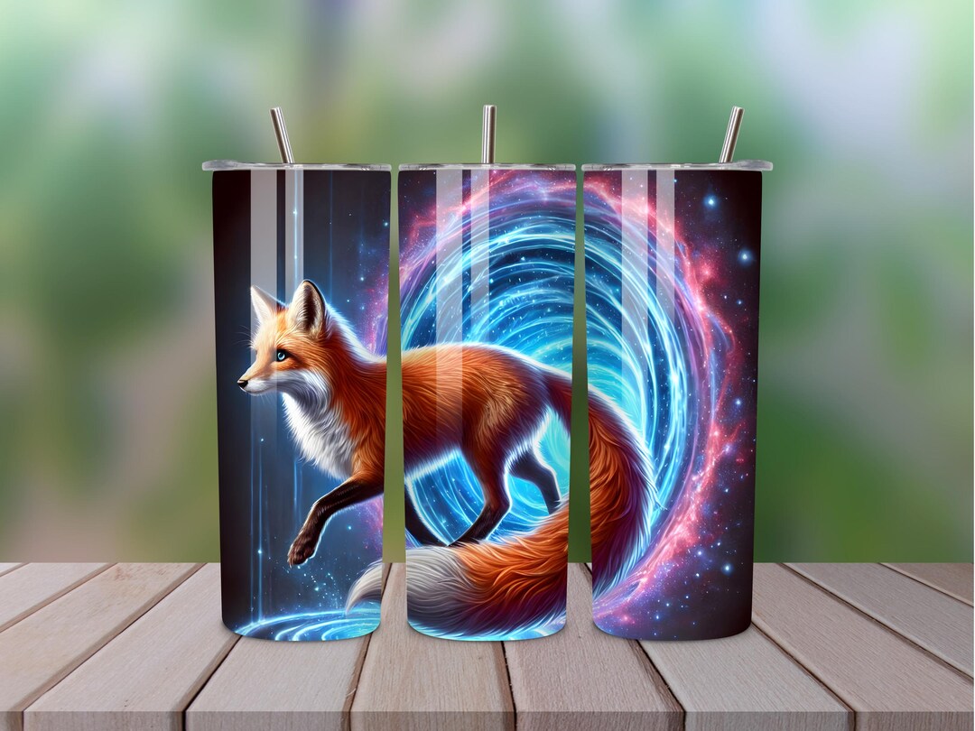 Magic Fox Portal 20oz Tumbler With Lid, Straw, & Gift Box - Etsy