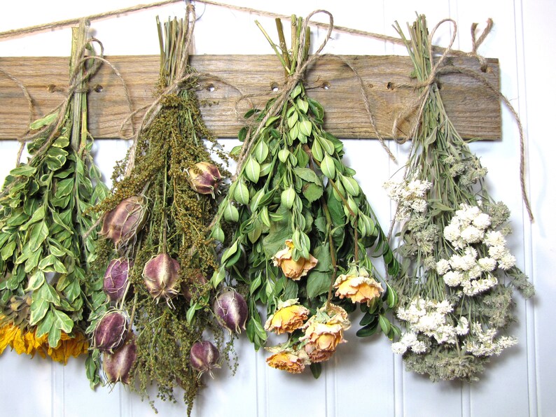 Fragrant Dried Flower and Herb Rack Kitchen Decor Farmhouse - Etsy