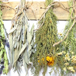 Fragrant Dried Herb Rack, Kitchen Decor, Dried Floral Arrangement, Wall ...