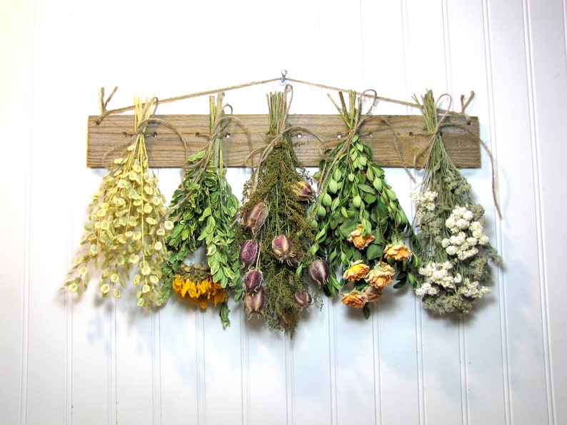 Fragrant Dried Flower and Herb Rack Kitchen Decor Farmhouse - Etsy