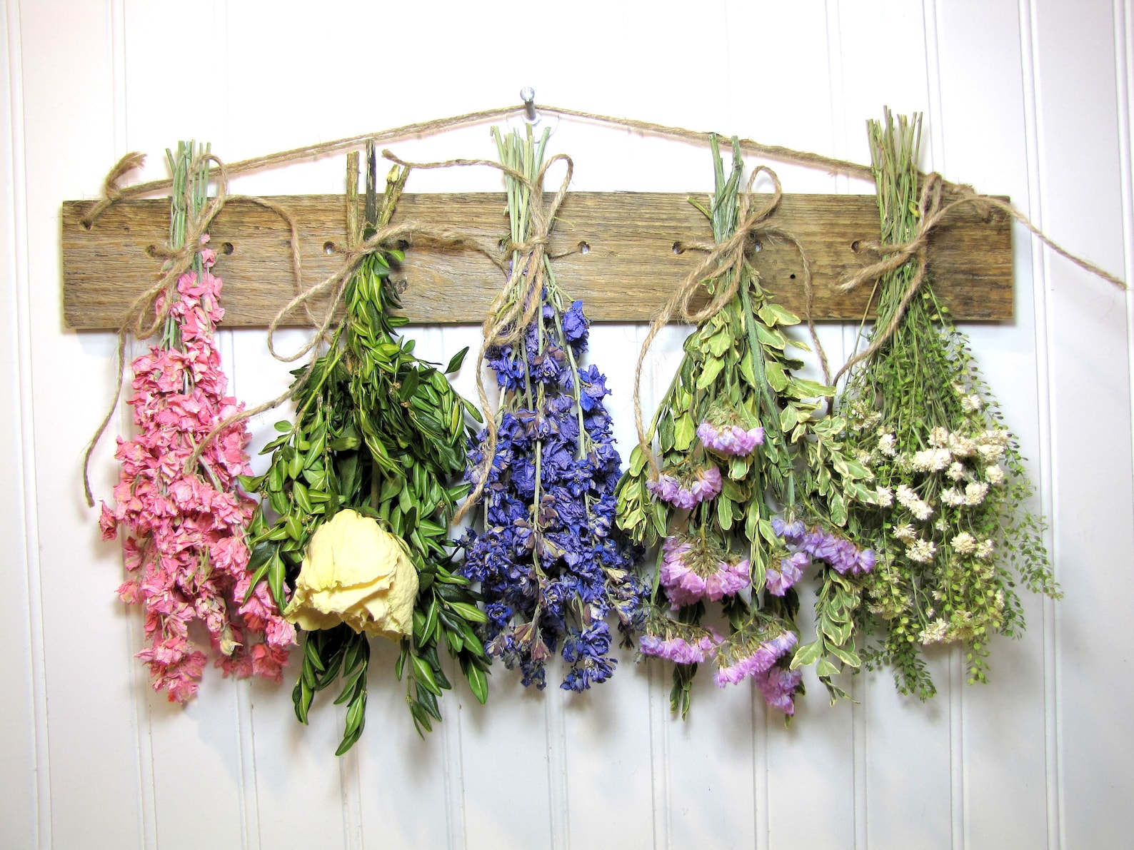 Dried Flower Rack Farmhouse Style Dried Flower Arrangement - Etsy