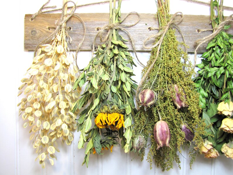 Fragrant Dried Flower and Herb Rack Kitchen Decor Farmhouse - Etsy