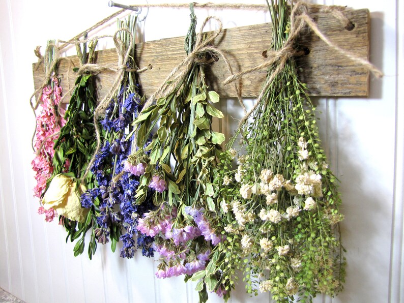 Dried Flower Rack Farmhouse Style Dried Flower Arrangement - Etsy