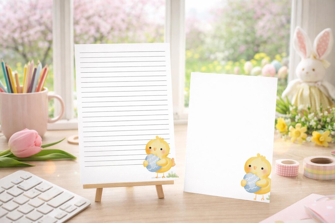 Baby Chick Stationery | Printable Lined & Unlined Writing Paper ...