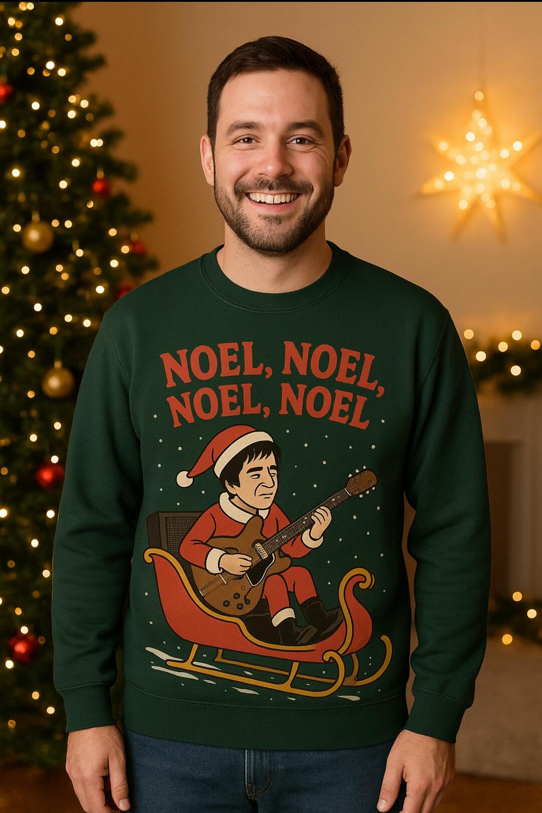 Oasis Christmas Jumper, Noel Gallagher Sweatshirt, Band Merch - Etsy