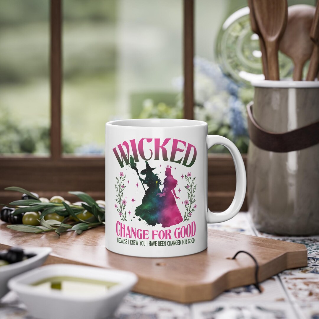 Wicked Inspired Mug, Glinda & Elphaba, Colour Changing Magic - Etsy UK
