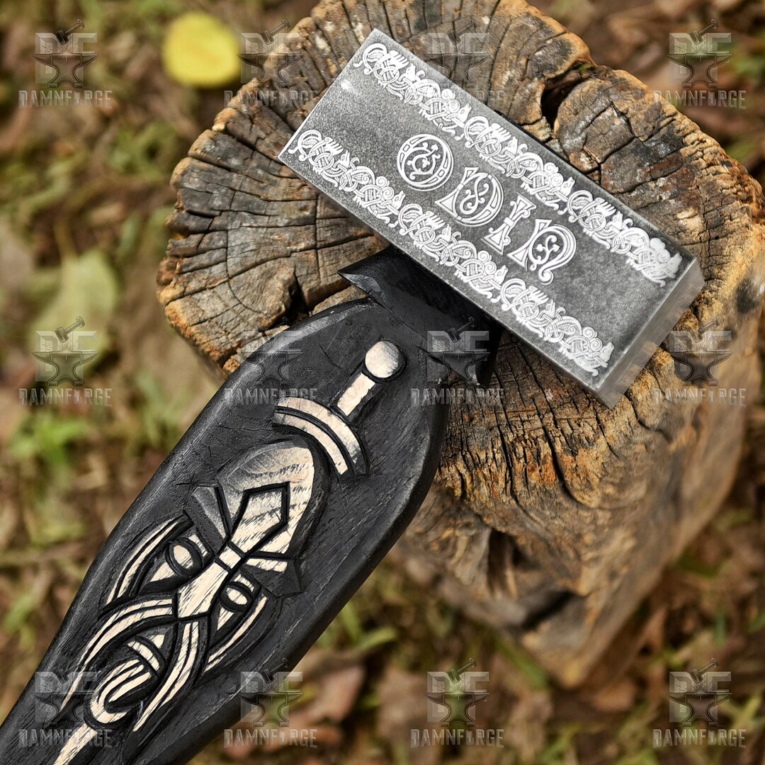 Engraved Odin Hammer With Valknut, Viking Hammers Handmade - Etsy