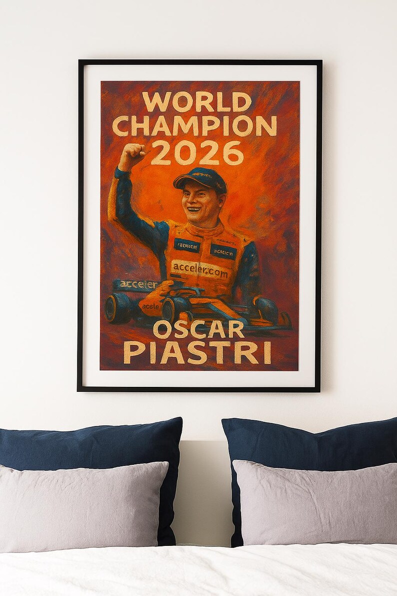 Oscar Piastri 2026 - World Champion Poster/signature Page Matt/gloss ...