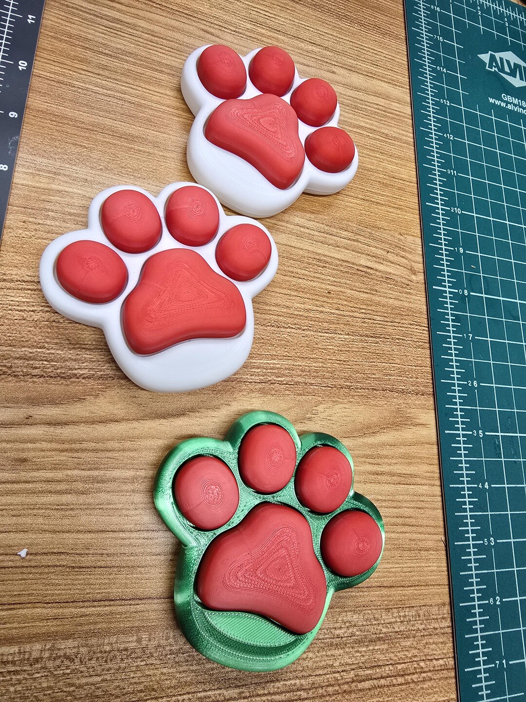 Holiday Paw Print Fidget Clicker: Stress Relief Toy - Etsy