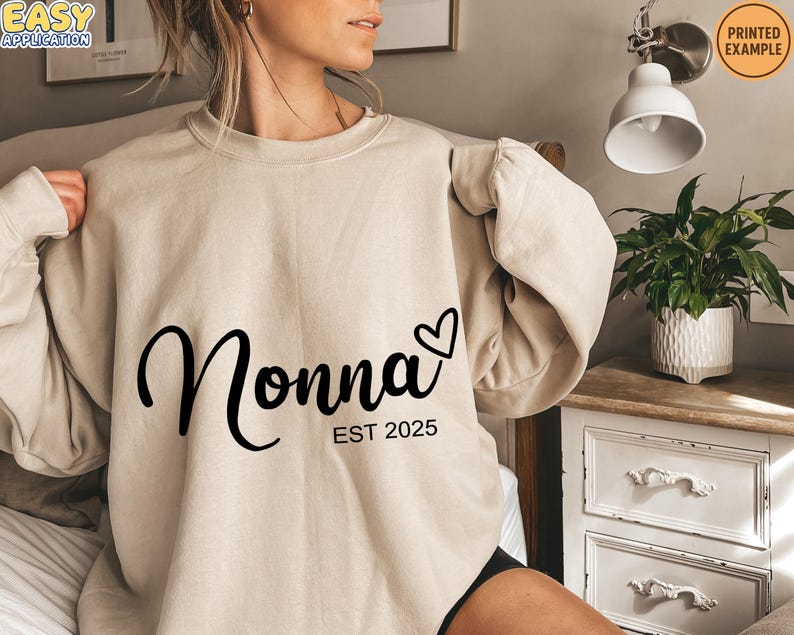 Custom Name Nonna EST 2026 DTF Transfer, Ready to Press, New Italian ...