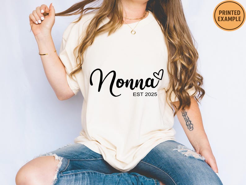 Custom Name Nonna EST 2026 DTF Transfer, Ready to Press, New Italian ...
