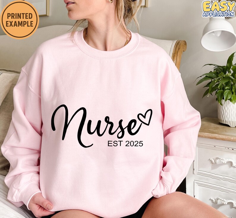 Nurse EST 2026 DTF Transfer, Ready to Press, Nursing Graduation Gift ...