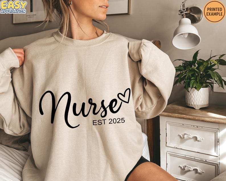 Nurse EST 2026 DTF Transfer, Ready to Press, Nursing Graduation Gift ...