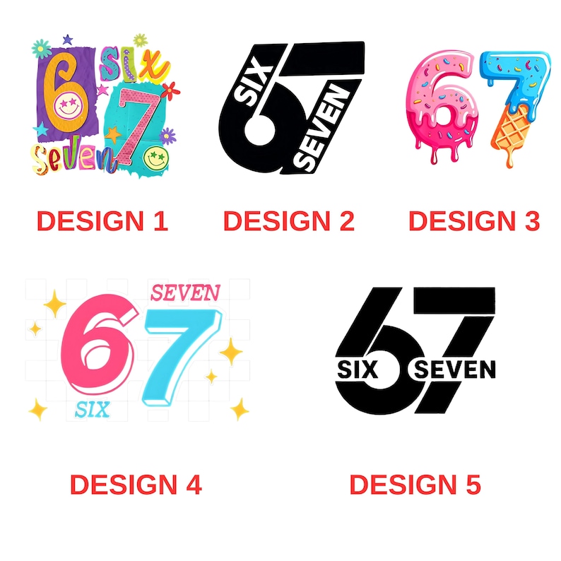 Six Seven Meme DTF Transfer, Ready to Press, Funny Number Design - Etsy