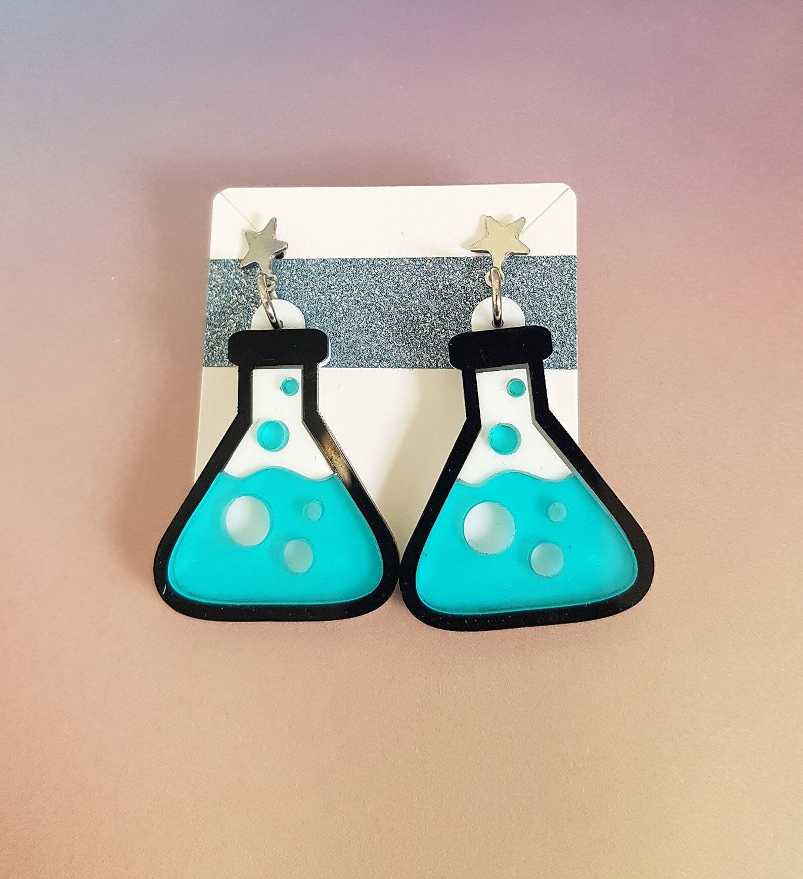 Cool Novelty Neon Flask Laser Cut Festival Earrings Gift for - Etsy