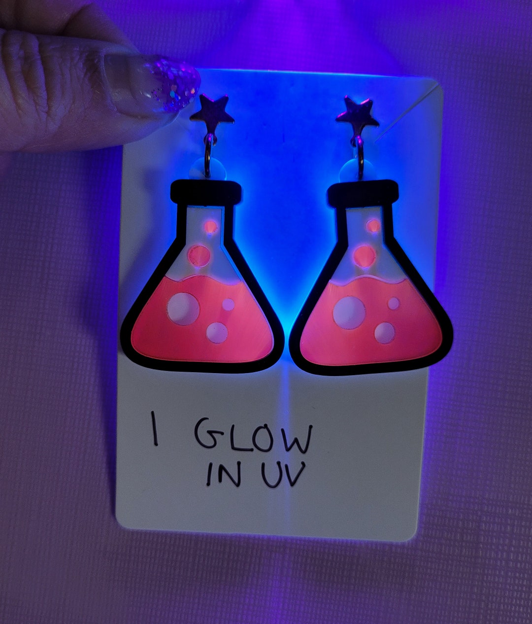 Cool Novelty Neon Flask Laser Cut Festival Earrings Gift for - Etsy
