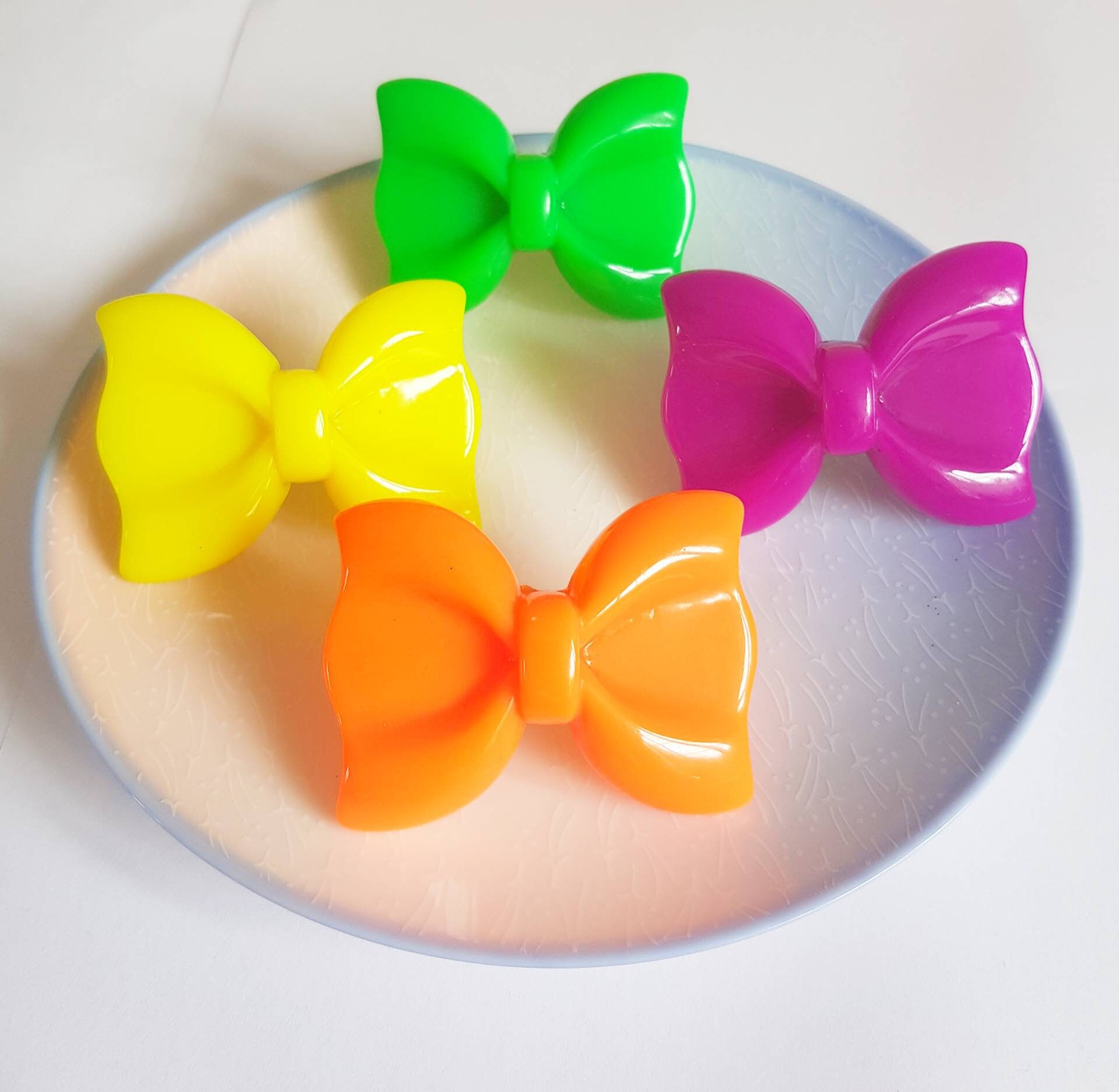 Neon Bow Rings, Summer Jewelry, Rave Fashion, Big Bows, Buy Two for Ten ...