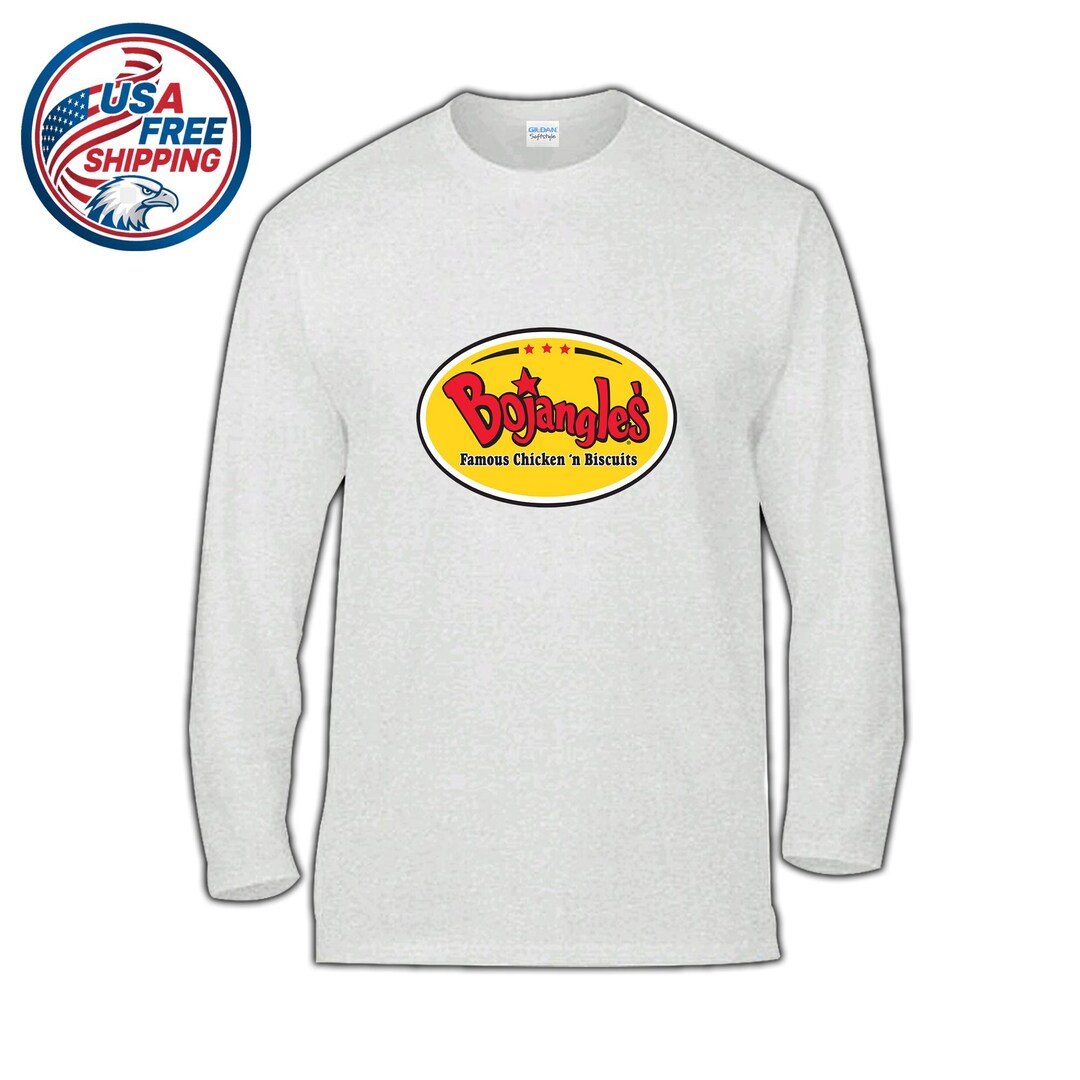 Bojangles Fast Food Restaurant Logo T-shirt Long Sleeve : Made in USA S ...