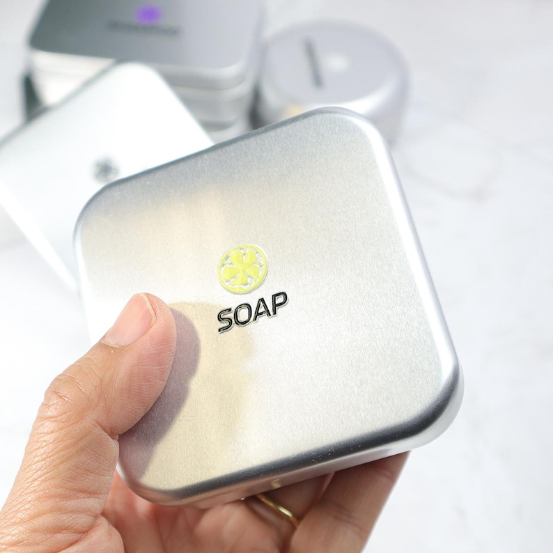 Eco-friendly Aluminum Soap Tin With Drain Tray | Travel Soap Box for ...