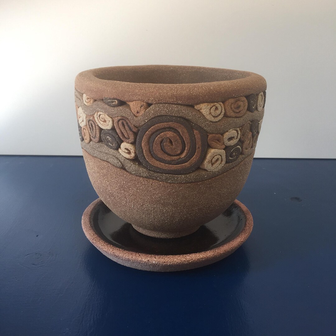 Handcrafted Refractory Stoneware Pot (size M). for Indoor and Outdoor ...