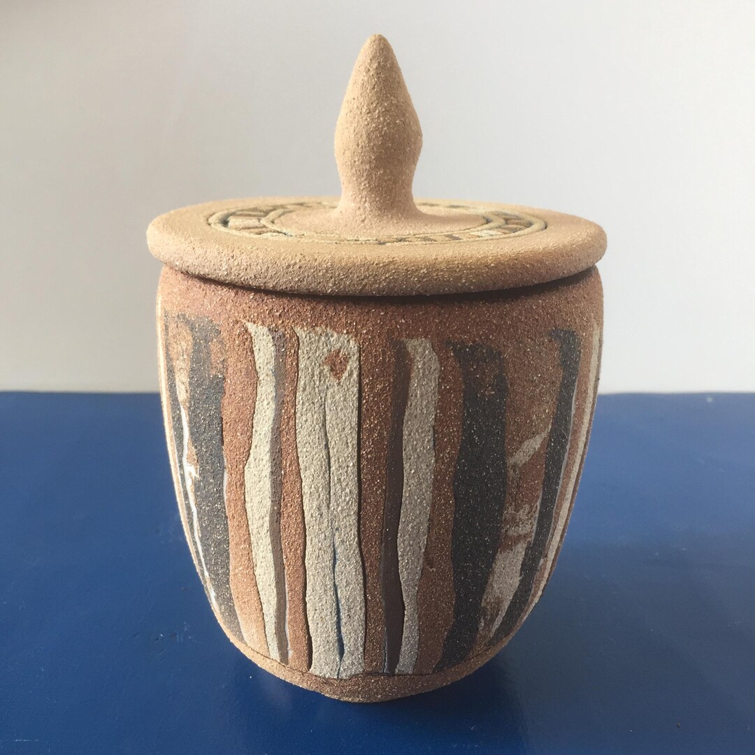 Medium-sized Ceramic Funeral Urn. Hand-molded in Stoneware and Fired at ...